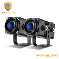 China Q8-120W H4 LED Motorcycle Spotlight - 12000 Lumens, 35mm Compact Size for Enhanced Night Visibility for sale