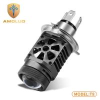 China T8 H4 LED Motorcycle Headlight - 35mm Diameter 7650 Lumens 45W DC 9-18V Ultra-Compact Design for sale