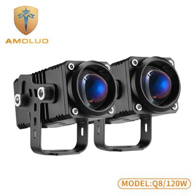 China 35x35x73mm H4 LED Motorcycle Spotlight - 120W High Power, 12000 Lumens for Rainy and Foggy Weather for sale