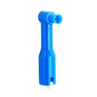 China Disposable Prophy Brush Snap On Prophy Cups Angle Buckle Type Serrated Ribbed Cup Head Blue for sale