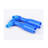 China Disposable Prophy Brush Snap On Prophy Cups Angle Buckle Type Serrated Ribbed Cup Head Blue for sale