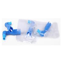 China Disposable Prophy Brush Snap On Prophy Cups Angle Buckle Type Serrated Ribbed Cup Head Blue for sale