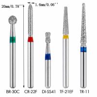 China Grinding And Polishing FG Diamond Burs 1.60mm Diameter With Electroplated SS Handle for sale