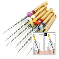China Dental Root Canal Rotary Files Reamer Instruments F Gold Both Taper 4 Taper 6 for sale