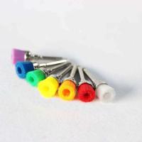 China OEM Dental Cleaning Prophy Brush Cup Shape Soft Colorful Nylon Latch Style Handle for sale