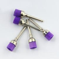 China OEM Dental Cleaning Prophy Brush Cup Shape Soft Colorful Nylon Latch Style Handle for sale