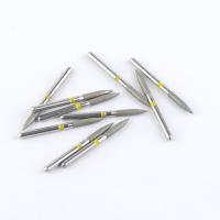 China FO Series Flame Shape Head FG Diamond Burs Electroplated Super Hard Diamond Grit for sale