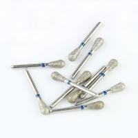 China Teeth Cutting Fg Diamond Burs With Electroplated Diamond Grits SS Handle EX Series Pear Shape Head for sale
