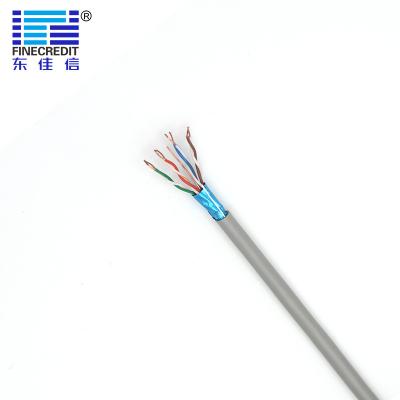 China Double Shielded Cat6 8C Ethernet Lan Cable OFC Conductor PVC Jacket for sale