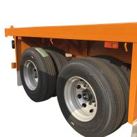 China Container Shipping CIMC 20ft Container Flatbed Semi Trailer with 12uints Twist Locks for sale