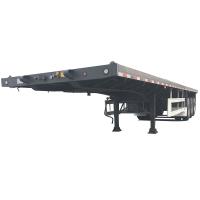 China 12400*2500*1580mm, 12400*2500*1580mm CIMC 3 Axles Container Flatbed Semi Trailer  60tons for sale