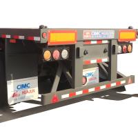 China 12400*2500*1580mm, 12400*2500*1580mm CIMC 3 Axles Container Flatbed Semi Trailer  60tons for sale
