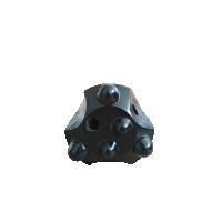 China 5 Tooth 59mm R32 Threaded Button Bit For Mining / Tunneling Rock Drilling for sale