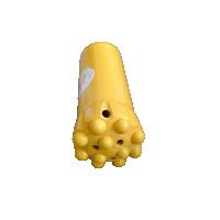 China 11 Tooth 46mm R32 Threaded Ball End Drill Bit , Button Drill Bit Wear Resistant for sale