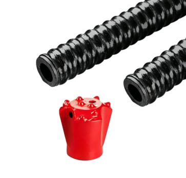China T52 IBO Self Drilling Hollow Grouting Rock Bolt Hot Dip Galvanized Anti Corrosion Integrated Ground Reinforcement In Wide Application Scenarios for sale