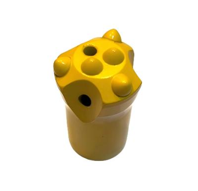 China 38mm 5 Tooth Button Bit With Spring Controlled Ball Teeth And 11° Taper Connection For Rock Drilling for sale