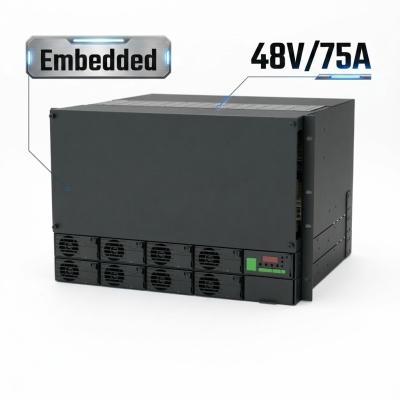 China Embedded Communication Rectifier In Telecom 48V/75A With RS485 Communication And 85VAC-300VAC Input for sale