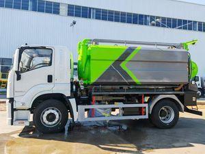 China Isuzu 10000 Liters Sewage Vacuum Trucks Powered by Isuzu Engine for sale