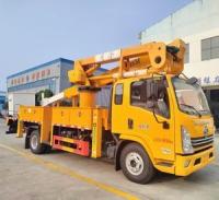 China Shacman 6 Wheeler 20m 22m 24m 28m 33m Hydraulic Ladder Lift Insulated Booms Aerial Work Platform Basket Hydraulic Ladder Truck for sale
