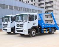 China Export Dongfeng Single-Axle Swing Arm Garbage Truck Price Operation Video for sale