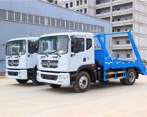 China Export Dongfeng Single-Axle Swing Arm Garbage Truck Price Operation Video for sale