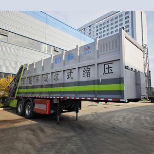 China 40 Cmb Garbage Transfer Station , Compression Garbage Truck , Two-Axle Semi-Trailer Garbage Truck for sale