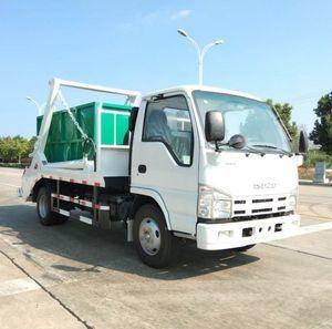 China Factory Direct Isuzu Small Hydraulic Swing Arm Garbage Truck for Waste Collection for sale
