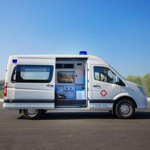 China Emergency Vehicle Petrol 120 ICU Negative Pressure Emergency Ambulance with Defibrillator and Electrocardiograph for sale