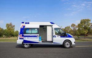 China 4 Wheel Drive Ambulance Ford Jmc Electric Ambulances Medical Emergency Ambulance with Automatic Splints and Brackets for sale