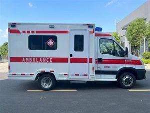 China 4X2 4WD Ambulance Car Medical Truck with Automatic Boarding Stretcher and Slide Rail Infusion Rack for sale