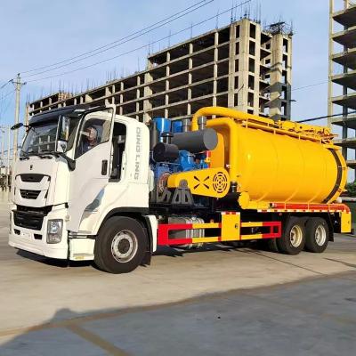 China Isuzu Gagi 18000L Vacuum Sewage Truck, 6X4 Drive, 380HP, Euro VI Emission Standard for sale