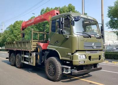 China Heavy-Duty 6X6 Hydraulic Truck with 12 ton 5-Section boom Crane for sale