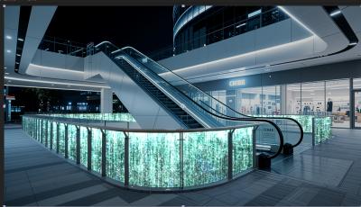 China Indoor Curtain Super Slim LED 3D Glass Film , Transparent Flexible LED Display Screen Panel for sale