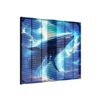 China Mesh Grille LED Screen High Brightness RGB P2.6 Full Color Transparent Glass LED Display for sale
