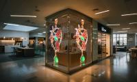China P5 Lightweight Flexible LED Transparent Screen RGB for Shopping Mall Window Display Glass Wall for sale