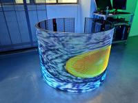 China P8 DC12V Ultra Thin High Transmittance Transparent LED Screen for Indoor Large Display for sale