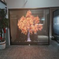 China Indoor Curtain Super Slim LED 3D Glass Film , Transparent Flexible LED Display Screen Panel for sale