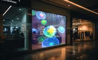 China Bright P5 5V LED Transparent Film Screen For Glass Windows Innovative Display for sale