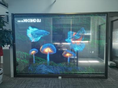 China High Transparency P6 Sticky Flixble LED Crystal Film Screen Invisible Advertising Transparent LED Digital Signage Displays for sale
