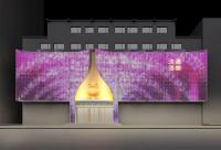 China Shopping Mall P143 DC12V Mesh Advertising Billboard Glass Window Curtain Video Wall Transparent Led Display Screen for sale