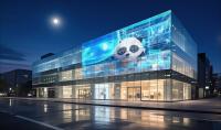 China Film Transparent Flexible Screen Led Panel P6 Adhesive Advertising Display on Shopping Mall Window Glass for sale