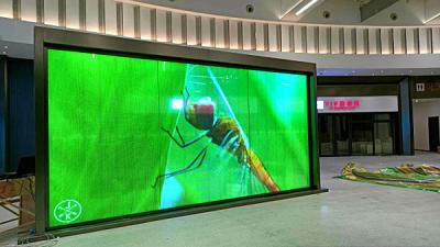 China P6 Indoor DC5V Advertisement HD LED Transparent Film Display Screen For Shopping Market for sale