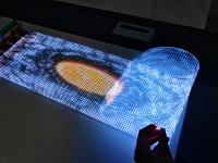China P6 Indoor DC5V Advertisement HD LED Transparent Film Display Screen For Shopping Market for sale