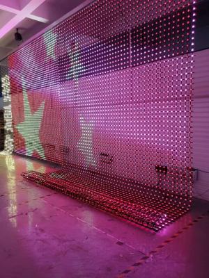 China SPI RGB Led  Flexible Perment Point Light Mesh Screen Outdoor Video Adervertising Wall for sale
