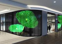 China 4000-4500cd Custom Indoor LED Transparent Display Screen P3.9 500*1000mm for Shopping Malls Full Color Grating Design for sale