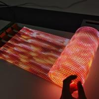 China Indoor Outdoor Adhesive Transparent Flexible LED Film Crystal Screen Display Panel Transparent LED Film Screen for Glass for sale
