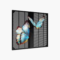 China High Brightness P2.6 4000-4500cd See Through Full Color RGB  Mesh Grille Large Indoor Transparent Glass LED Display Panel Screen for sale