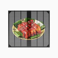 China High Definition P2.6 4000-4500cd 500*1000mm Led Grid Screen Full Color Window Transparent Advertising Translucent Led Grid Screen Display for sale