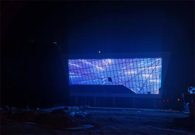 China 173W P41.5 DMX512 6000cd RGB SMD5050 DC12V Nova Controller IP67 Flexible LED Mesh Screen Outdoor Advertising for sale