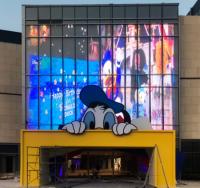 China Indoor P3.9/7.8  LED Screen Transparent Grille Video Advertising Media for Shopping Malls Retail Stores for sale